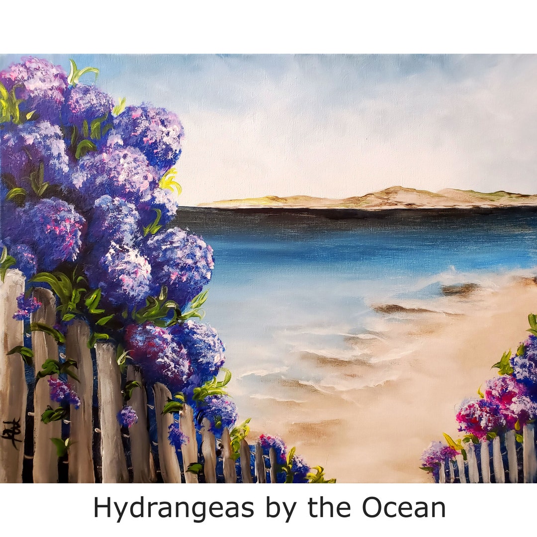 Hydrangeas by the Ocean - DIY Paint Kit - Etsy