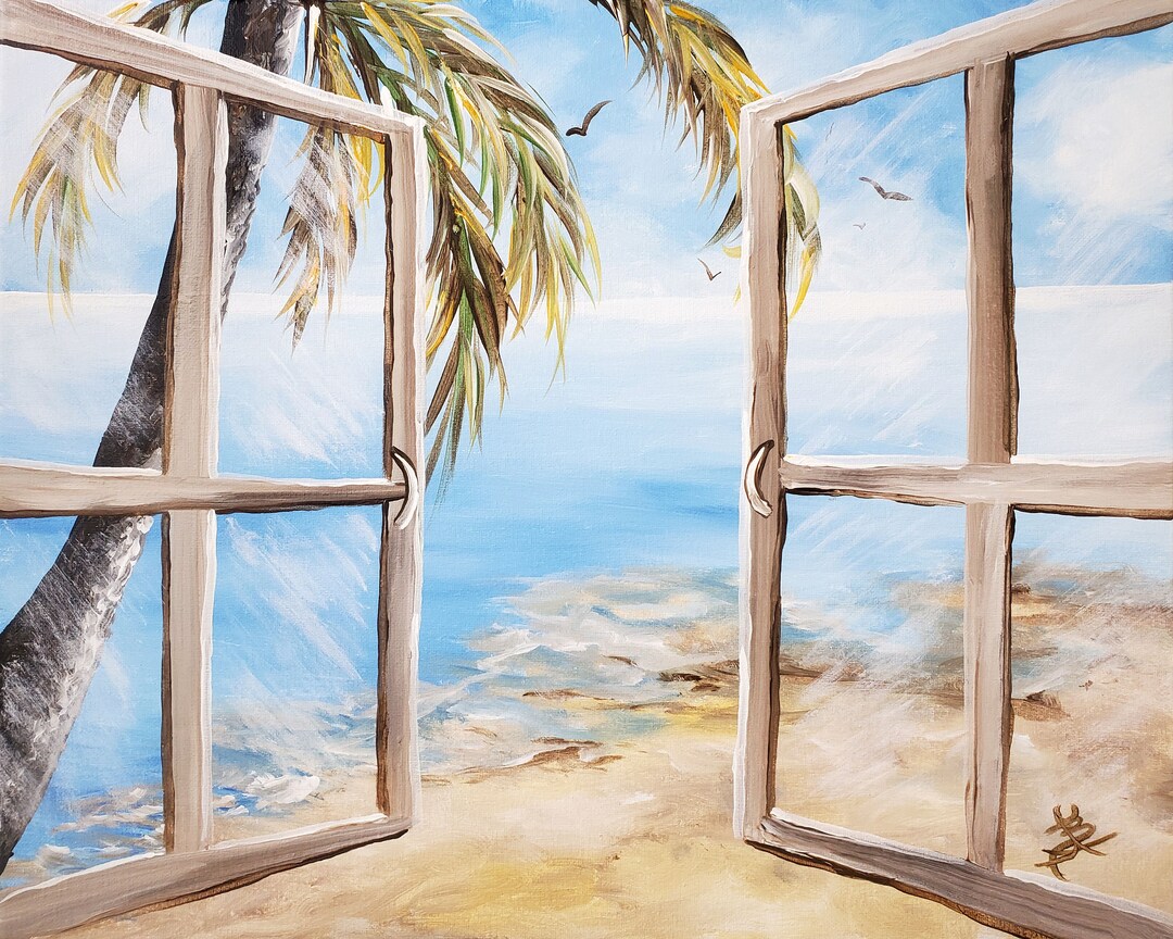 Tropical Window - DIY Paint Kit for Adults - Etsy