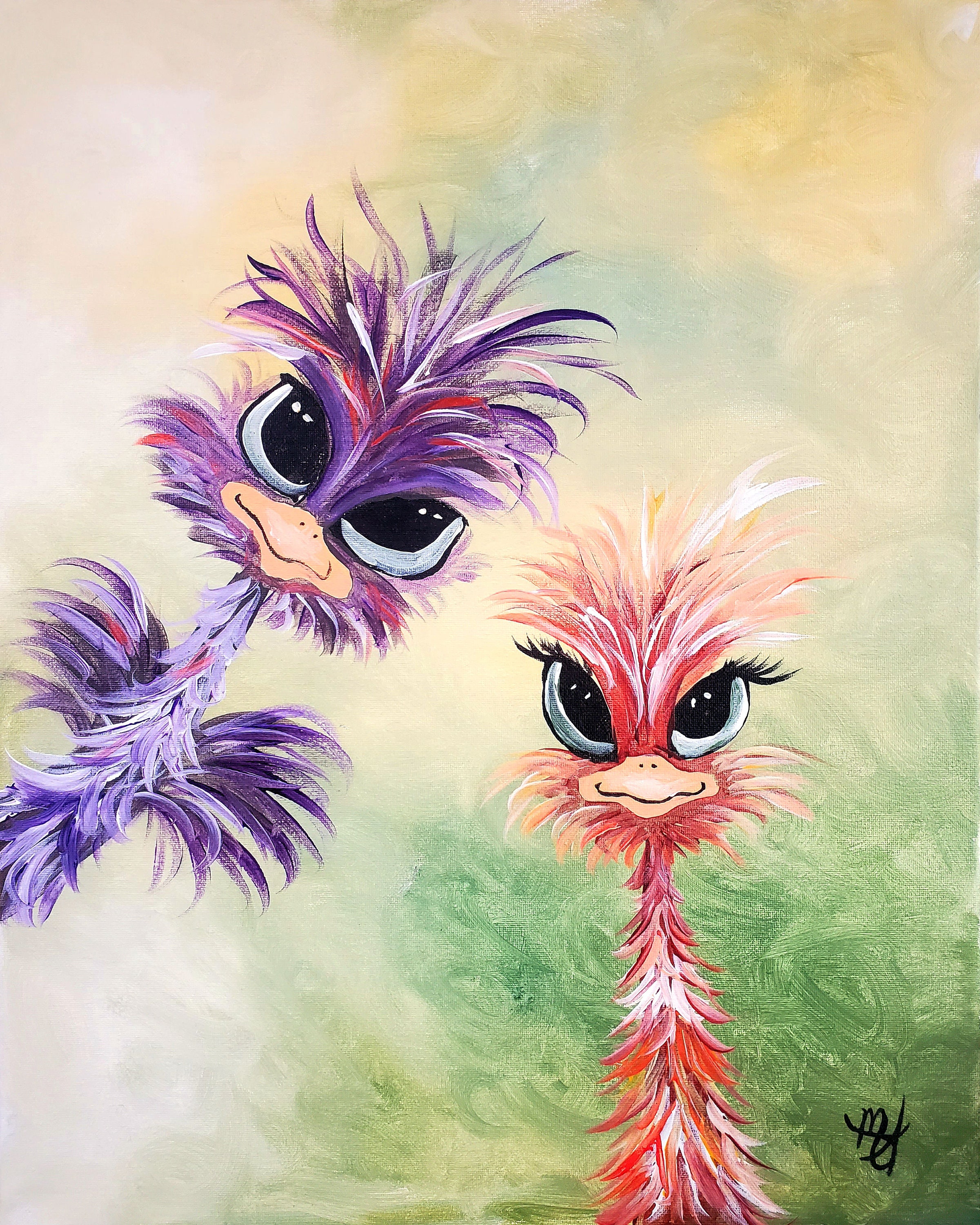 Adorable Ostriches - DIY Paint Kit - Etsy