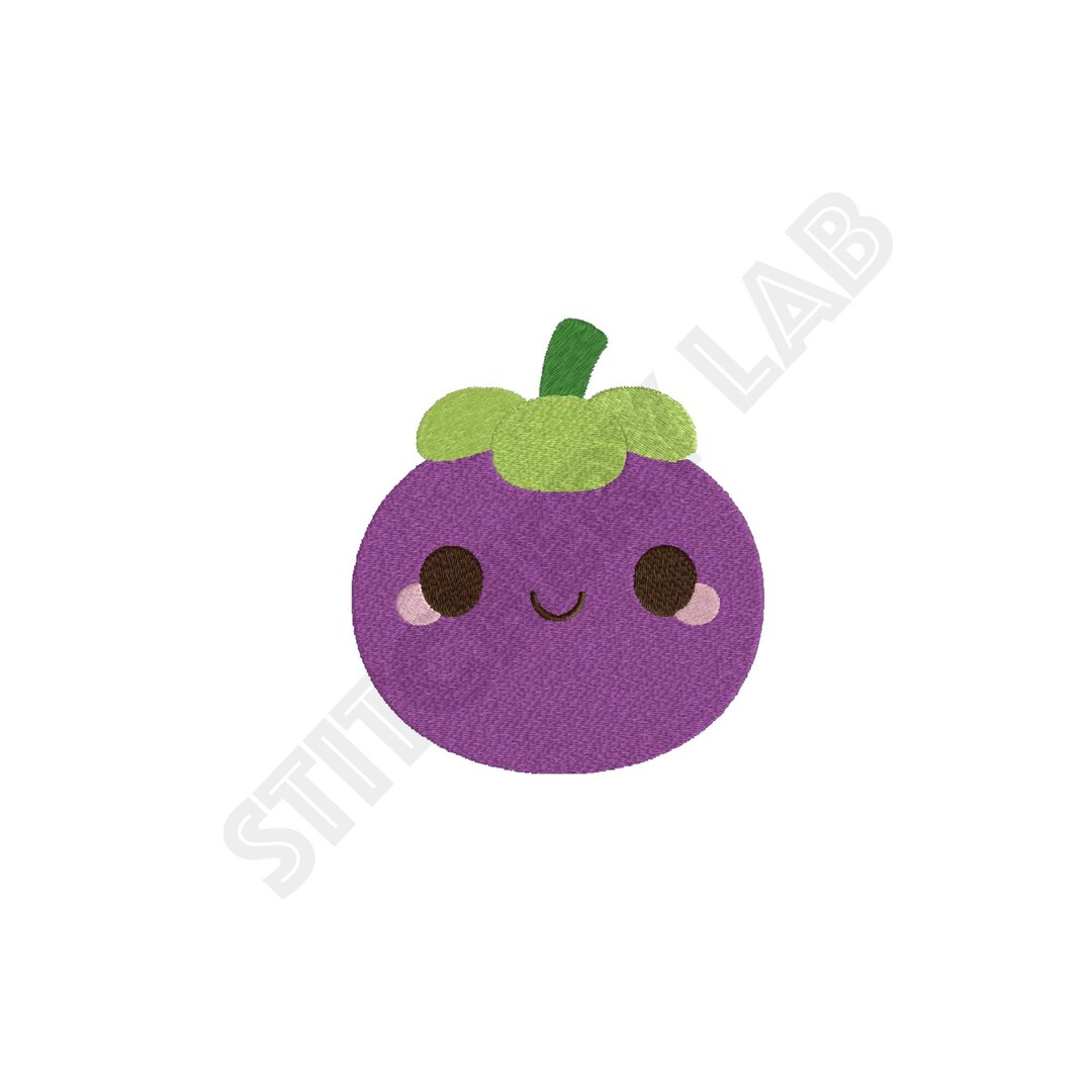 Mangosteen Machine Embroidery Design - Cute Fruit Stitching Pattern ...