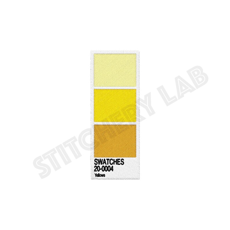 Yellow Color Swatches Machine Embroidery Design File Color - Etsy