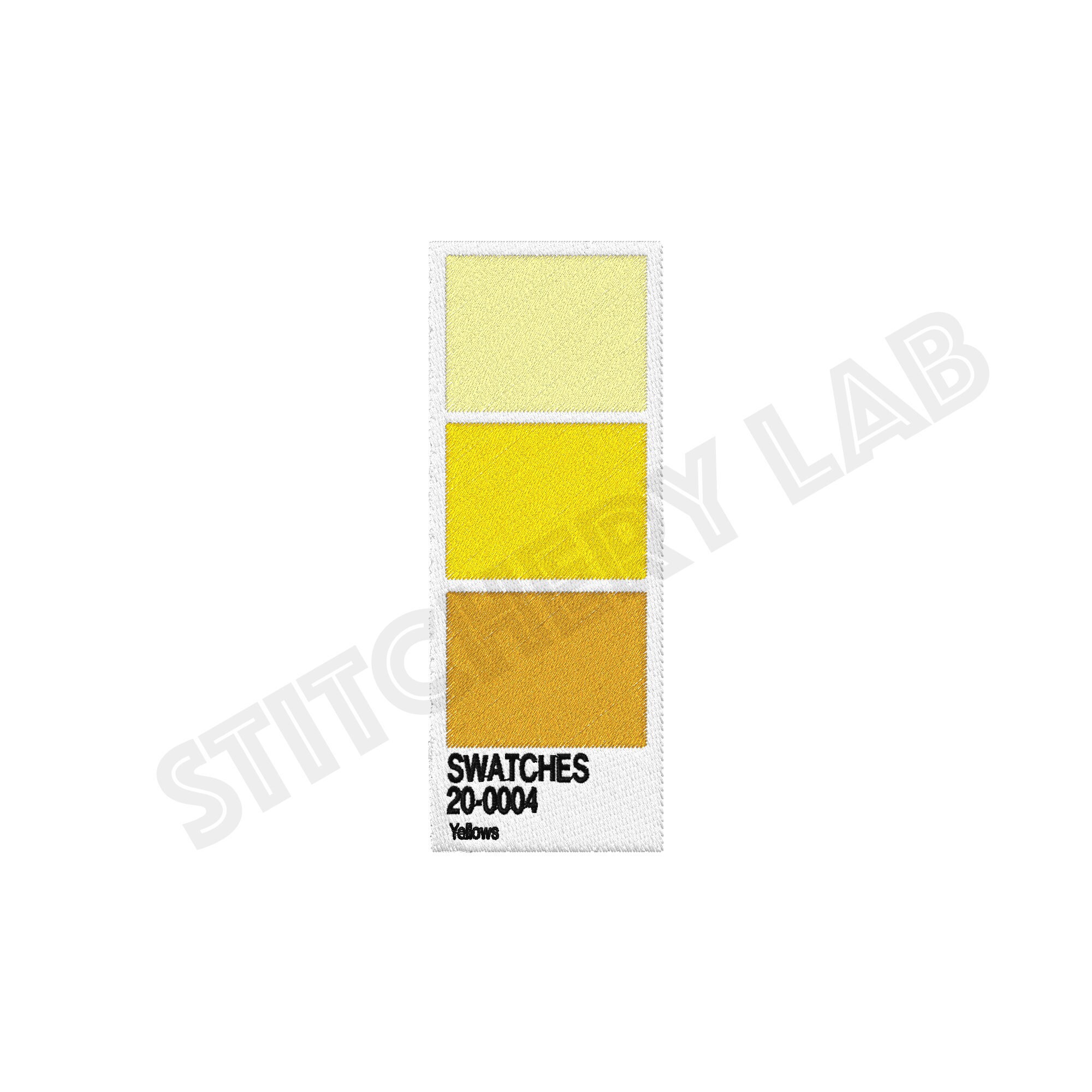 Yellow Color Swatches Machine Embroidery Design File 4 X 4 Inch Hoop ...