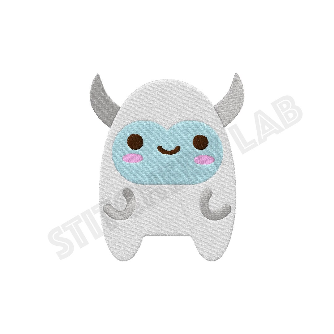 Kawaii Yeti Embroidery Design – 4x4 Hoop Cute Abominable Snowman ...