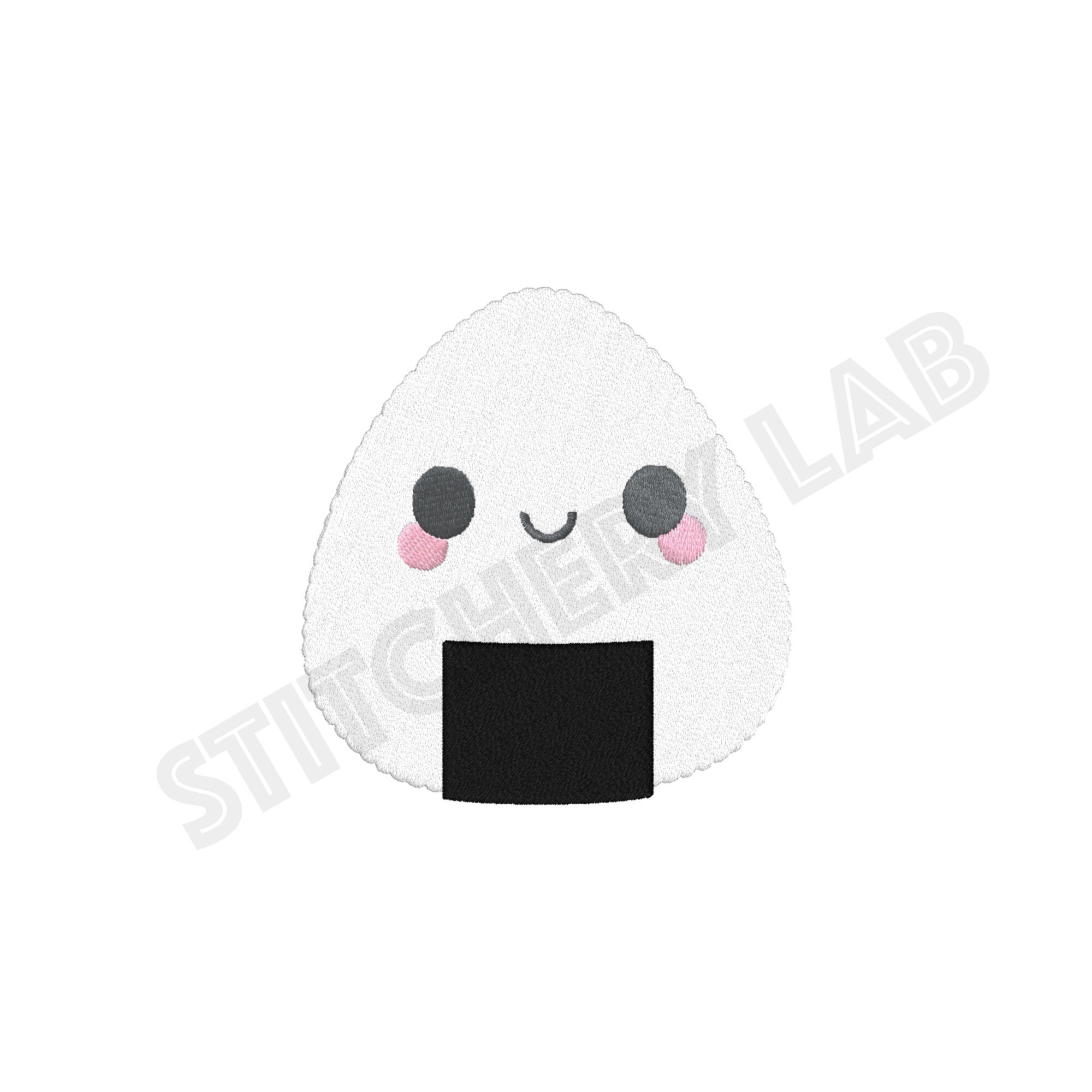 Kawaii Onigiri (omusubi) Japanese Rice Balls (plain) Machine Embroidery ...