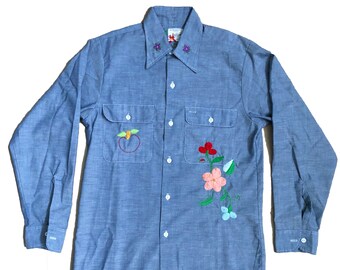 Embroidered Work Shirt - Etsy
