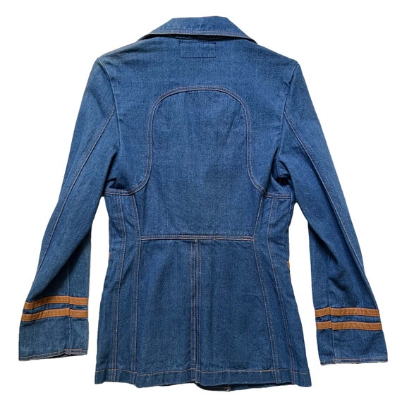 Marshall Lester Denim and Leather Blazer Jean Jacket … - Gem