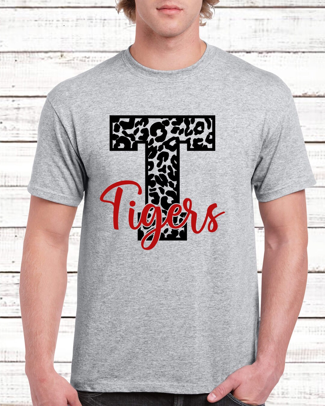 Tigers Leopard Monogram Svg Mascot for Football Basketball Baseball ...