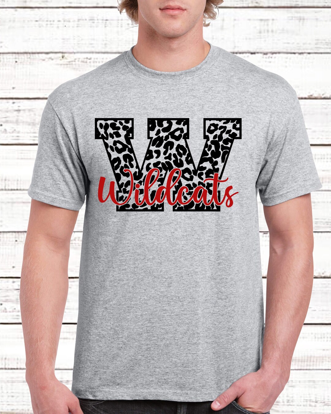 Wildcats Leopard Monogram Svg Mascot for Football Basketball Baseball ...