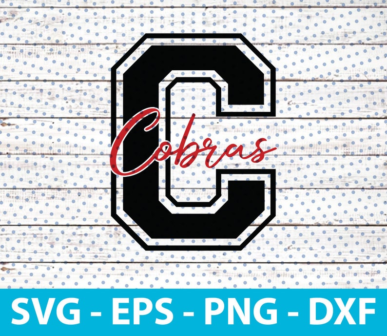 Cobras Monogram Svg Mascot For Football Basketball Baseball - Etsy México