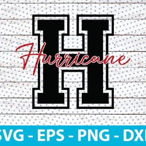 Hurricane Monogram Svg Mascot for Football Basketball Baseball Player ...