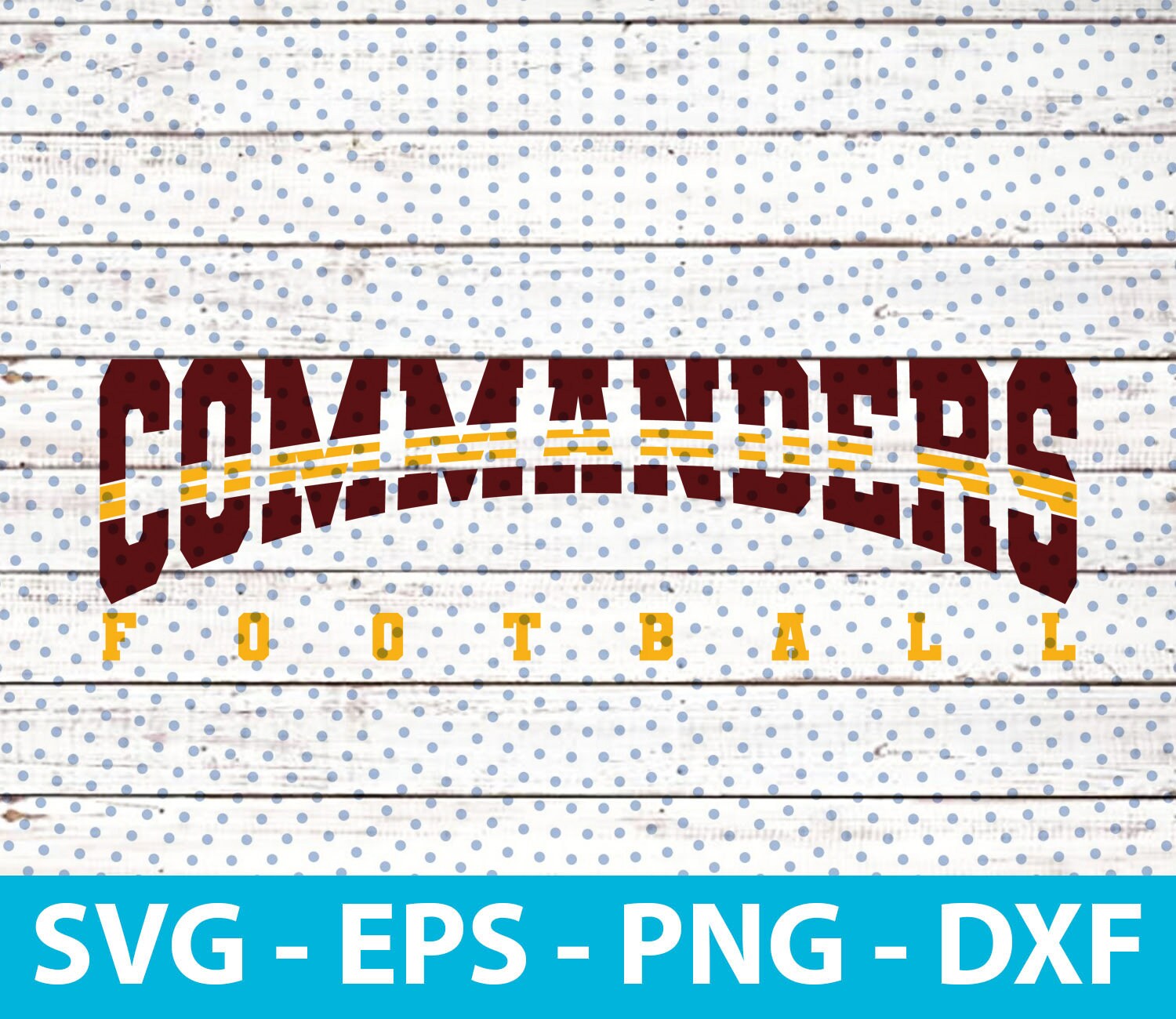Commanders Football Svg, Mascot for Football Team, Instant Download ...