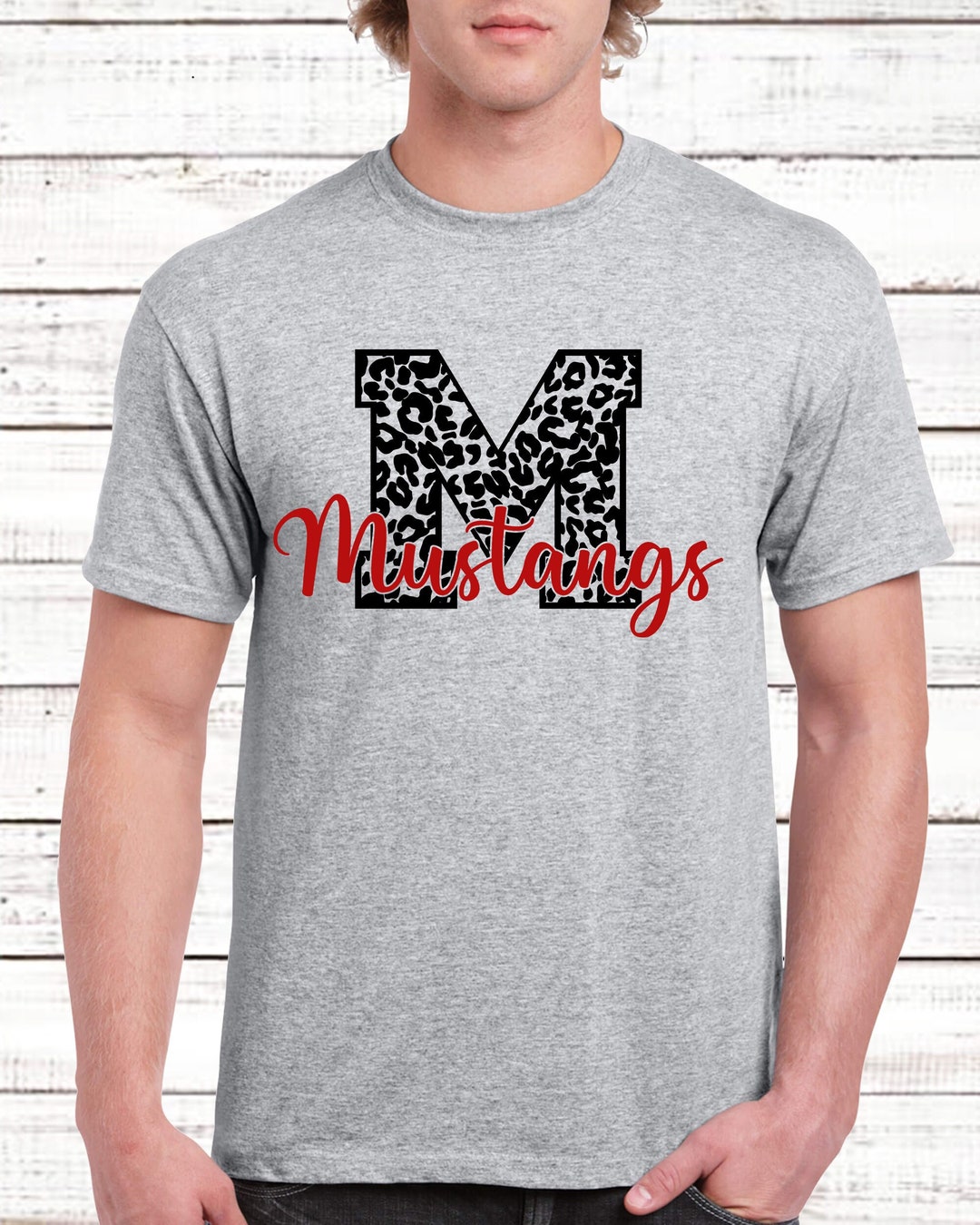 Mustangs Leopard Monogram Svg Mascot for Football Basketball Baseball ...