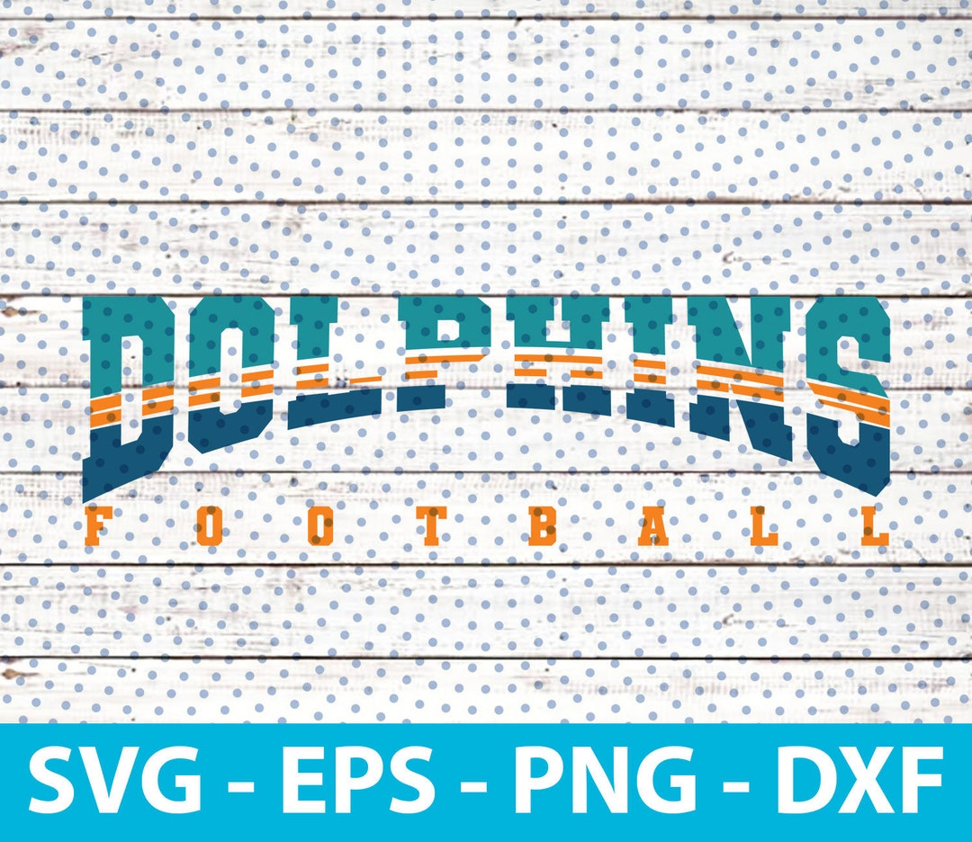 Dolphins Football Svg, Mascot Logo for Football Team, Instant Download ...