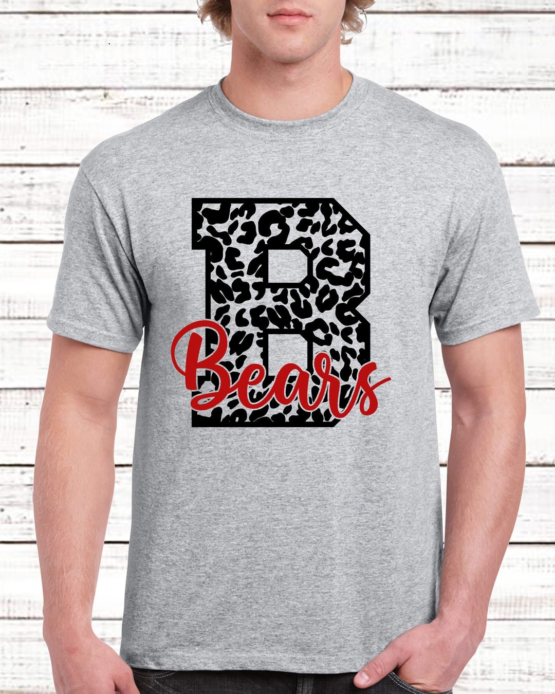 Bears Leopard Monogram Svg Mascot for Football Basketball Baseball ...