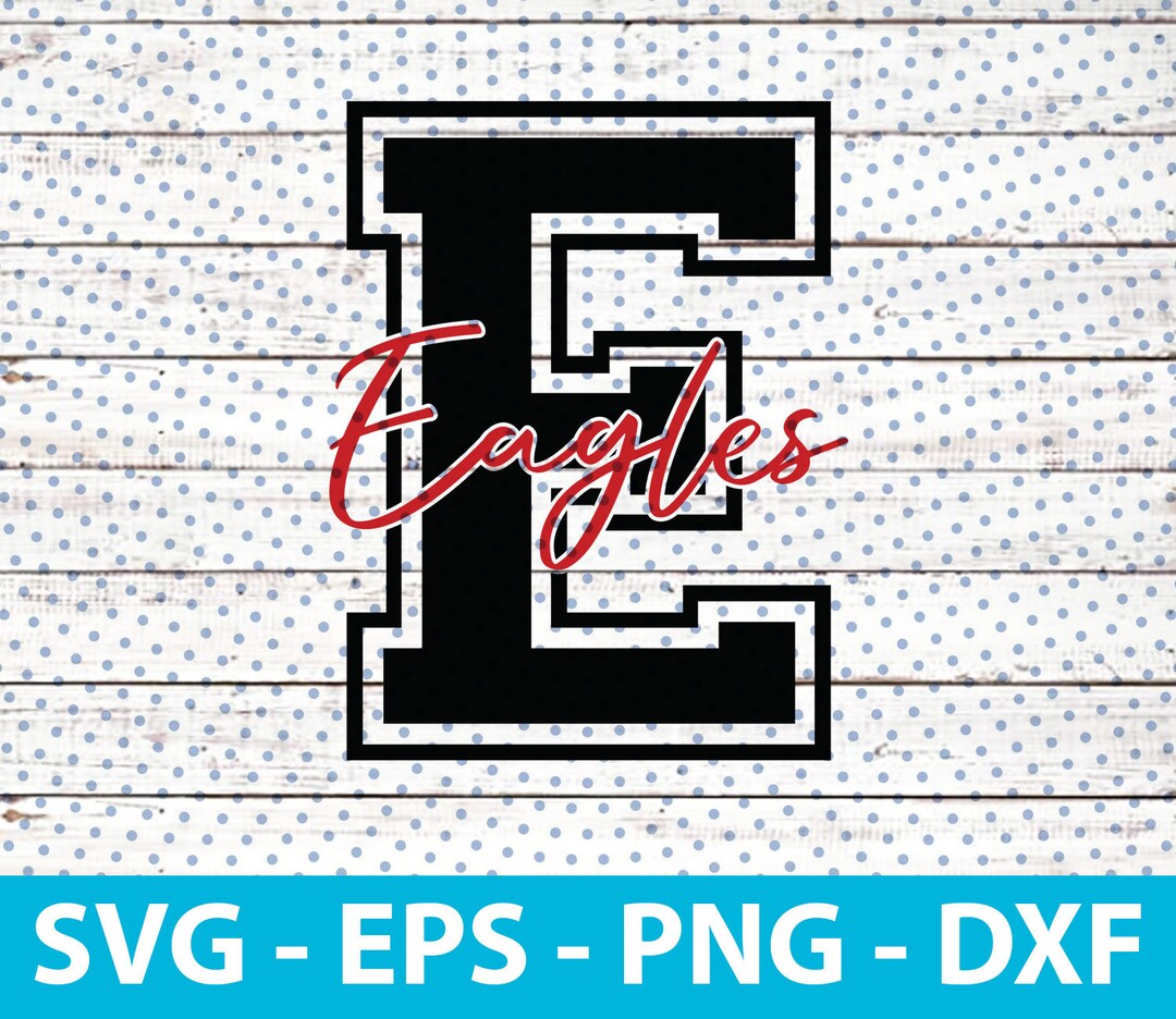 Eagles Monogram Svg Mascot for Football Basketball Baseball Player ...