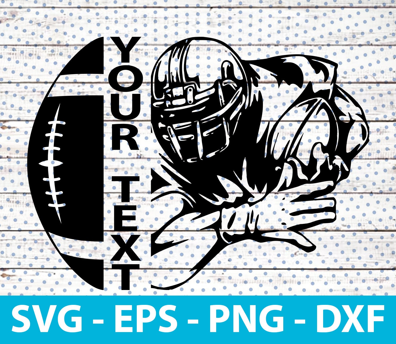 Half Football player svgfootball svgfootball mom | Etsy