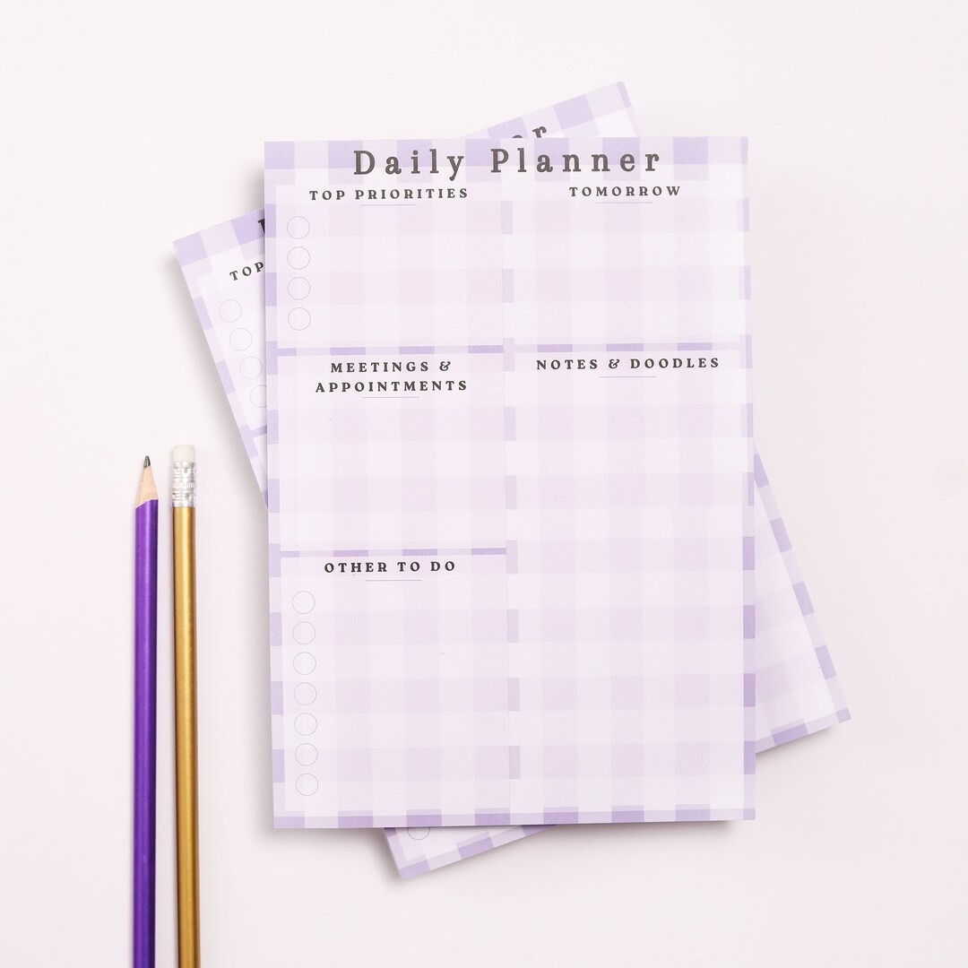 A5 Daily Planner, to Do List Notepad, Plan Daily Notepad, Desk Pad ...