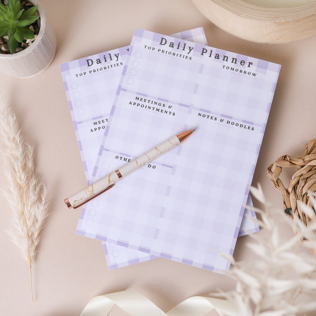A5 Daily Planner to Do List Notepad Plan Daily Notepad Desk - Etsy