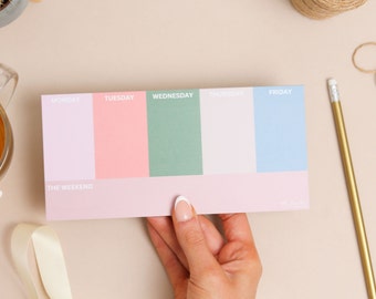 Weekly Desk Planner Notepad | Spiral Planning Desk Pad for Easy ...