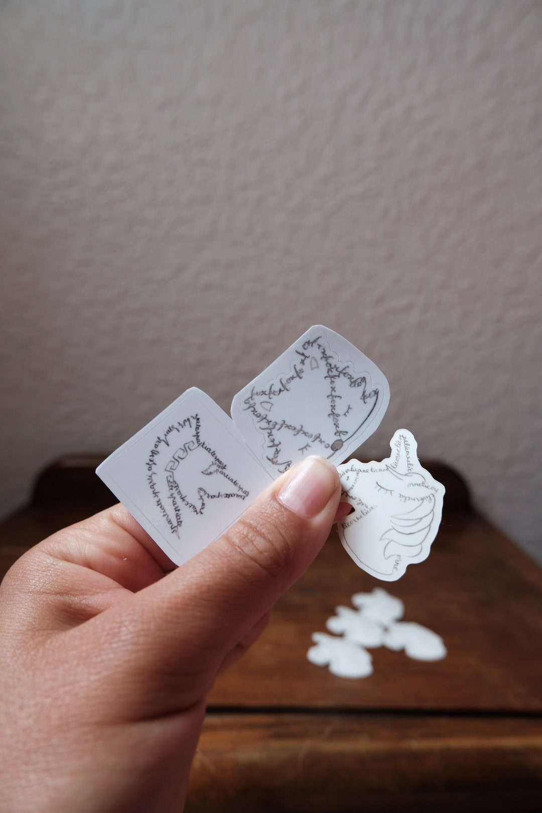 CLEARANCE Unicorn, Fox, Spartan Stickers Calligram - Etsy