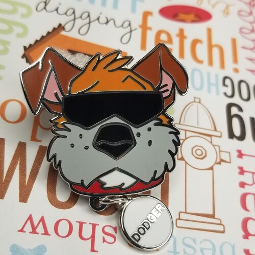 Oliver and Company Dodger Enamel Pin - Etsy