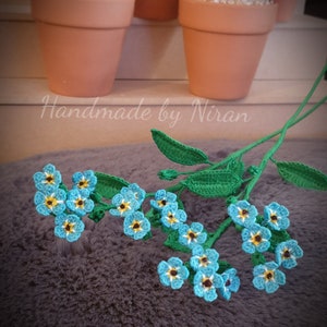 Crochet Pattern Forget-me-not Flowers - Etsy