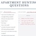 Apartment Hunting Questions Checklist - Etsy