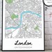 London Map print Print Gift Map Custom Map Wall Art | Etsy