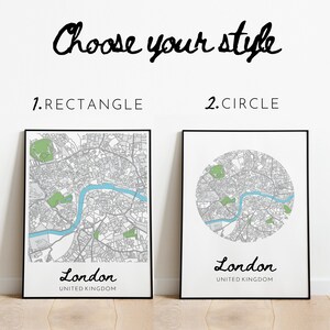 London Map Print Print Gift Map Custom Map Wall Art - Etsy