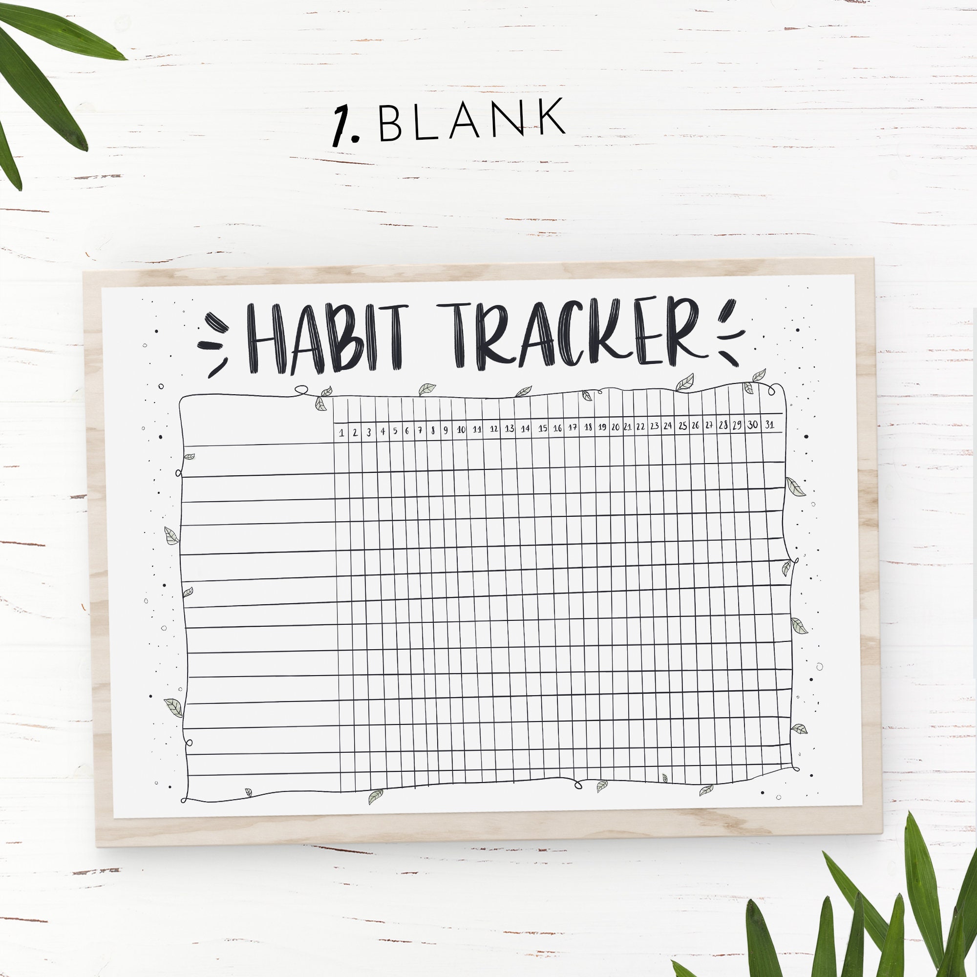 Habit Tracker Printable Bullet Journal Habit Tracker Digital - Etsy