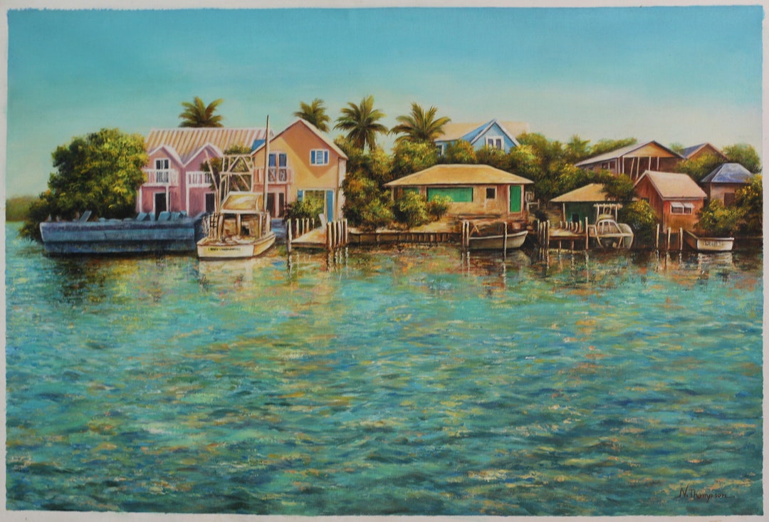 Original Oil Painting of the Abacos, Bahamas - Etsy