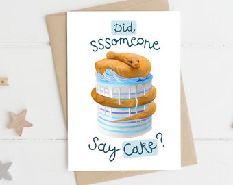 Snake Birthday Card | Etsy