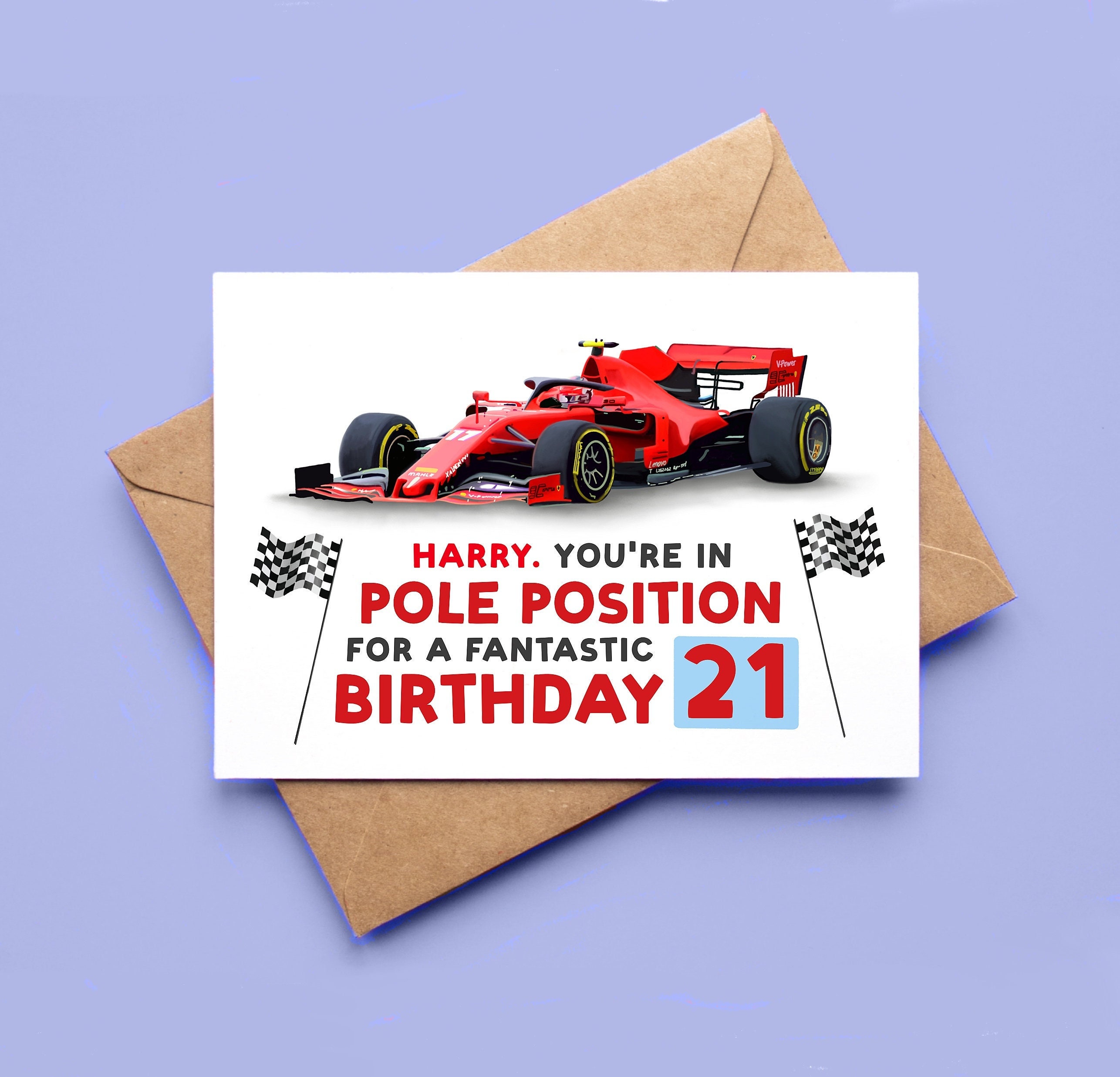 Personalised 21st Racing Car Birthday Card Mercedes for a - Etsy UK