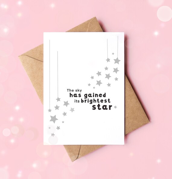 Stars With Sympathy Card Bereavement Sorry for Your Loss - Etsy Australia