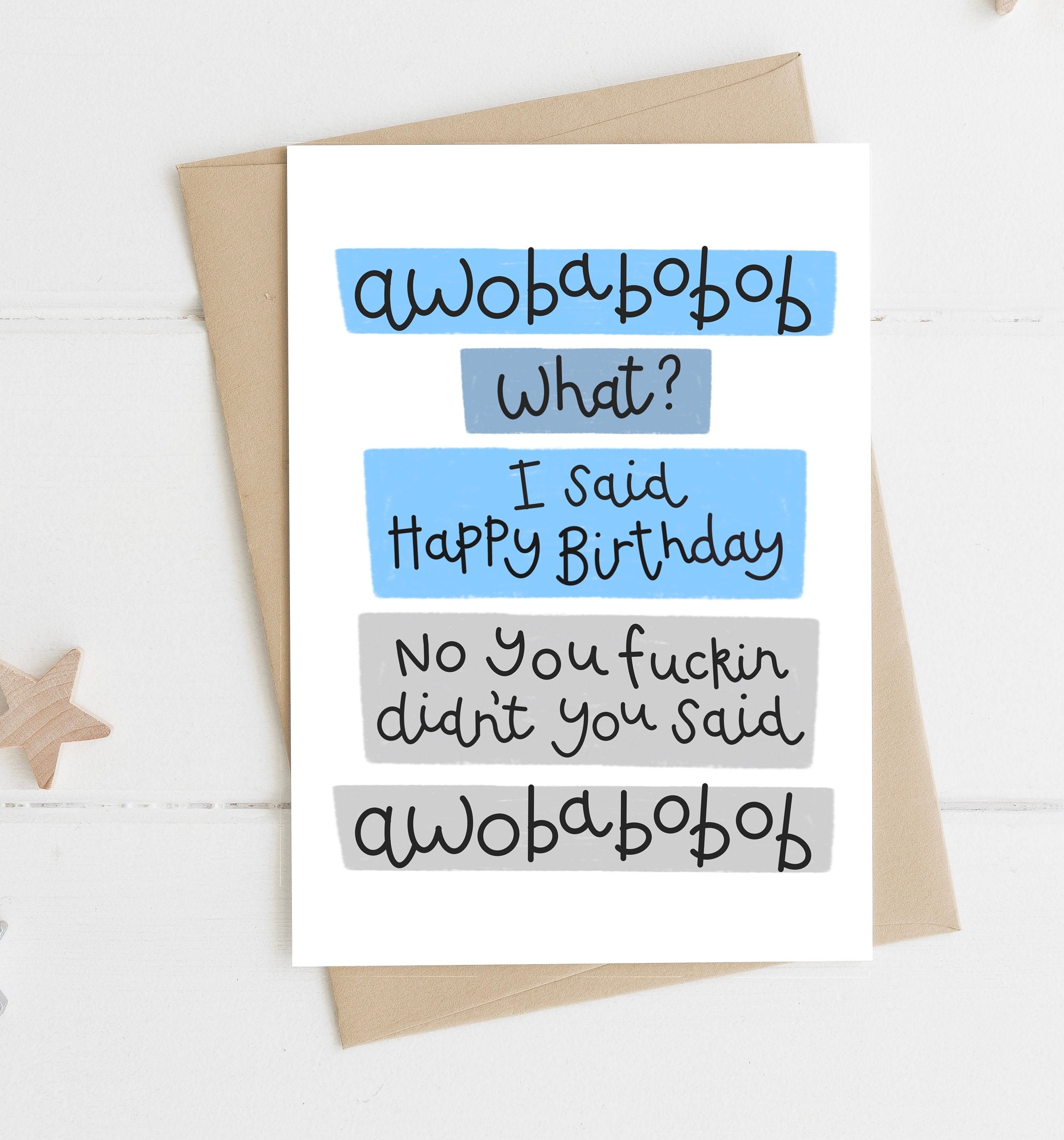 Inbetweeners Birthday Card Funny Birthday Card Quote Card - Etsy UK