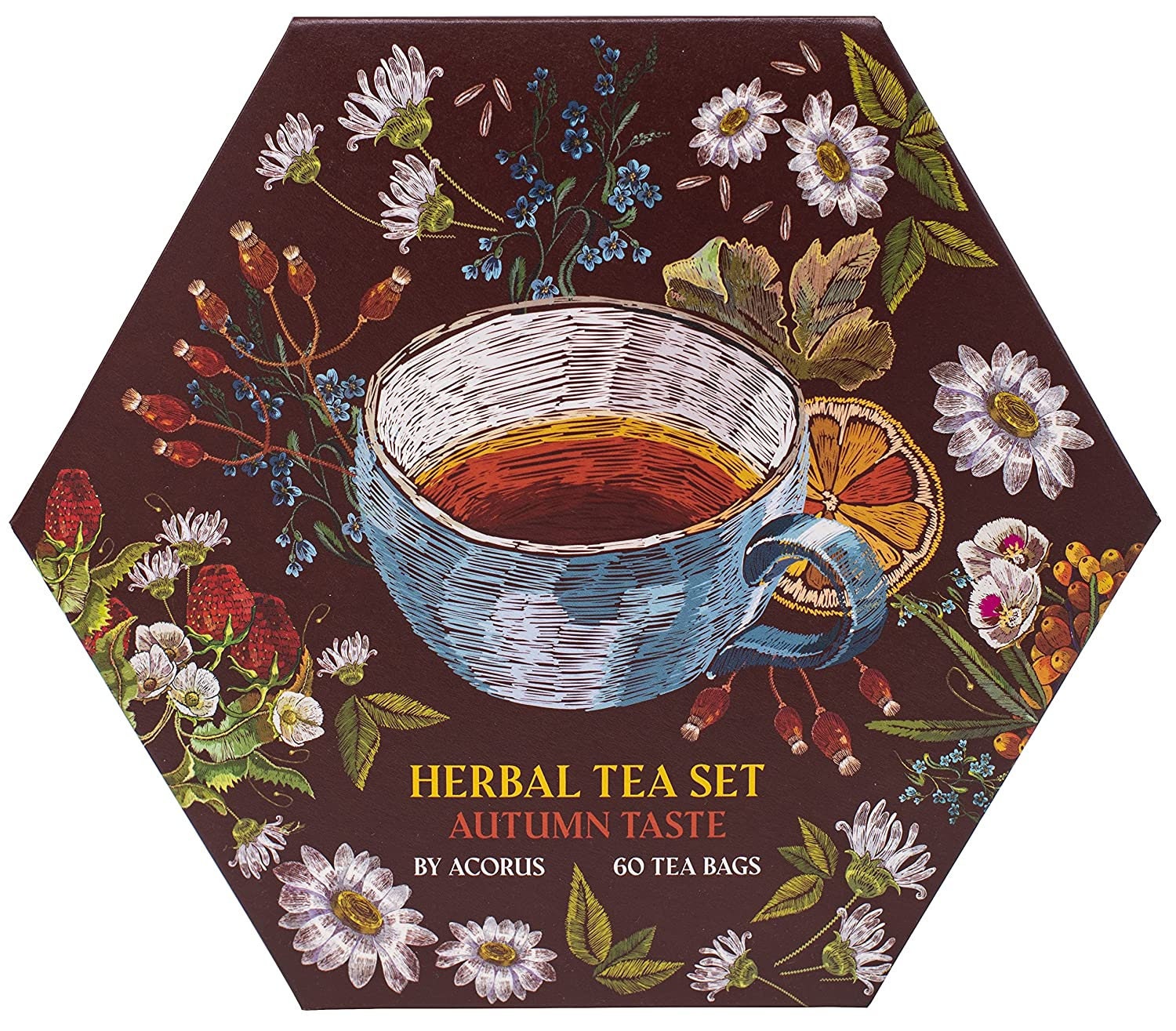 Autumn Taste Tea Set by ACORUS Natural Tea Hamper Box Gift | Etsy