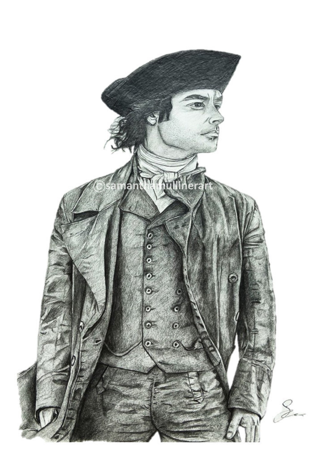Lámina artística del Capitán Poldark - Etsy España