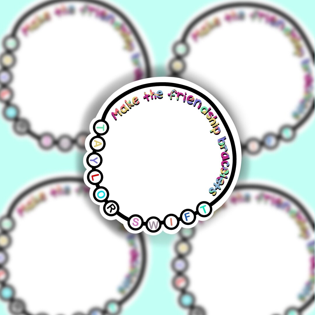 Taylor Swift Friendship Bracelet Sticker, Tie Dye Sticker regular or ...