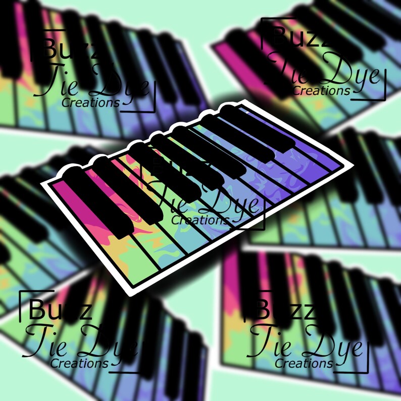 Keyboard/piano Clipart PNG Graphic Rainbow Keyboard / Piano | Etsy