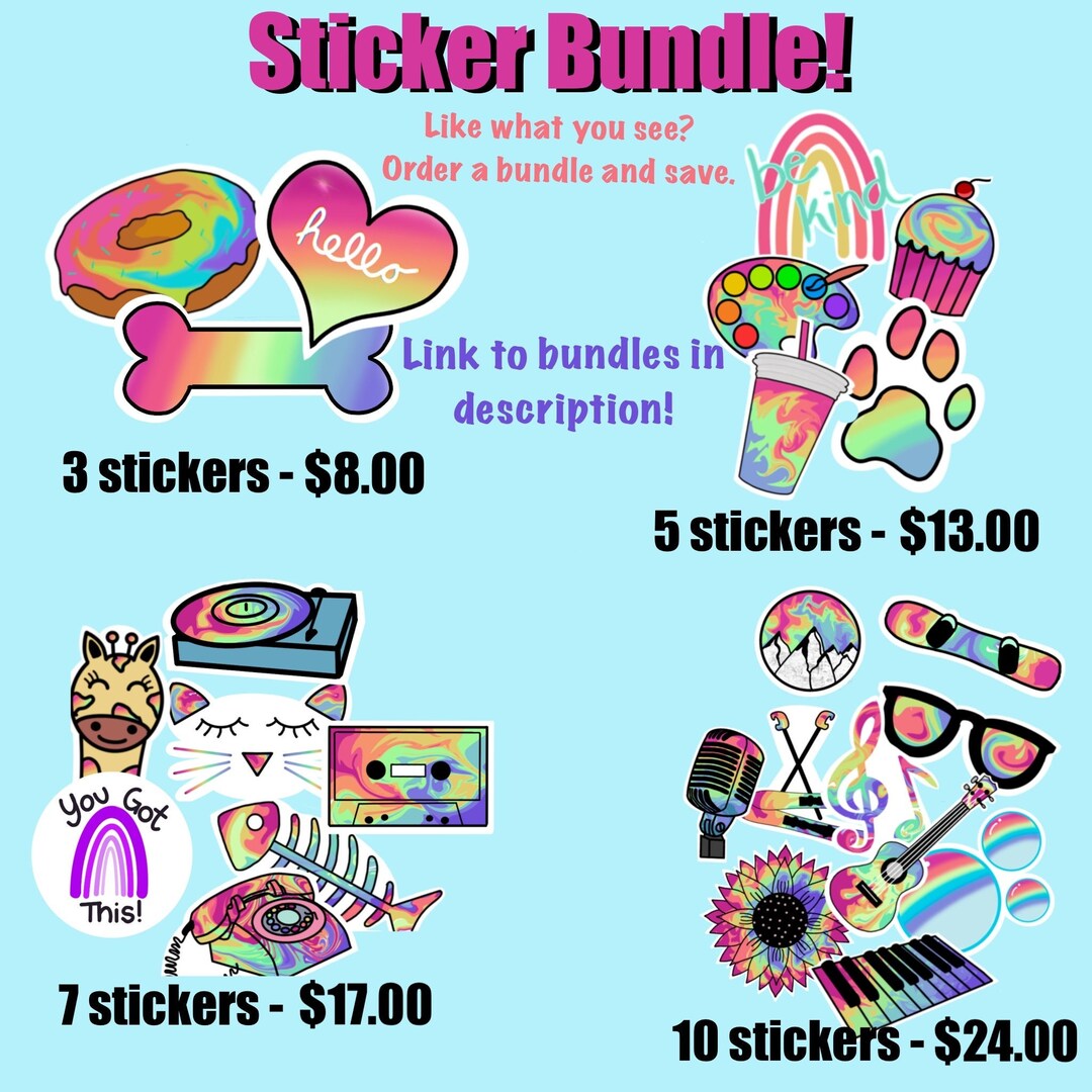 Sticker Bundle / Mystery Bundle / Mini Bundle - Create Your Own Sticker ...