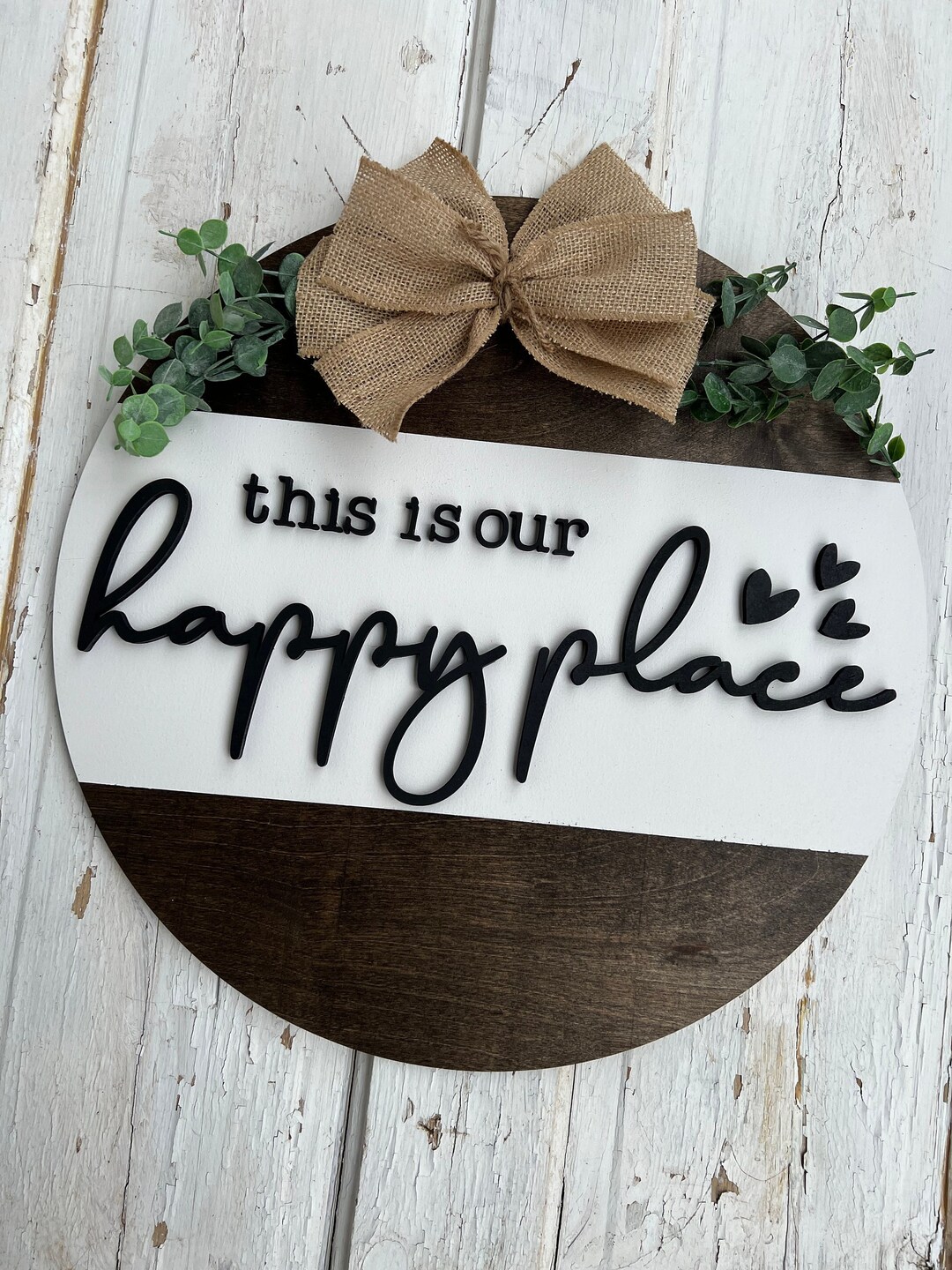 This is Our Happy Place Door Hanger | Door Decor | Door Wreath ...