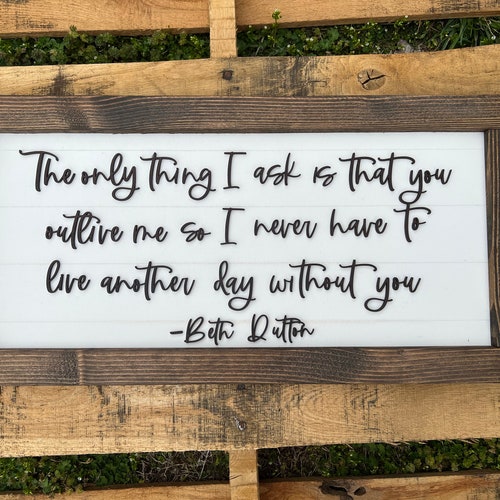 Yellowstone Beth Dutton Sign - Etsy