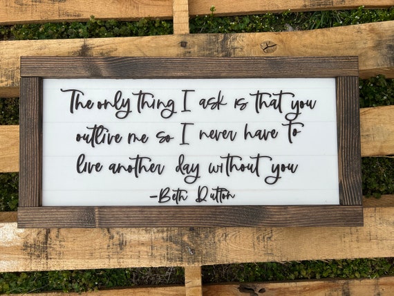 Yellowstone Beth Dutton Sign | Etsy