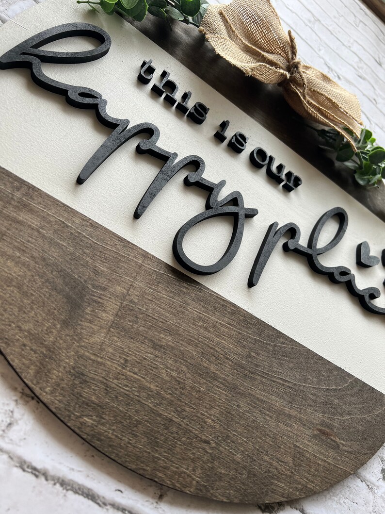 This is Our Happy Place Door Hanger | Door Decor | Door Wreath ...