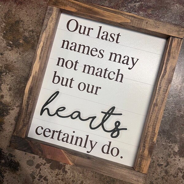 Last Names Do Not Match - Etsy