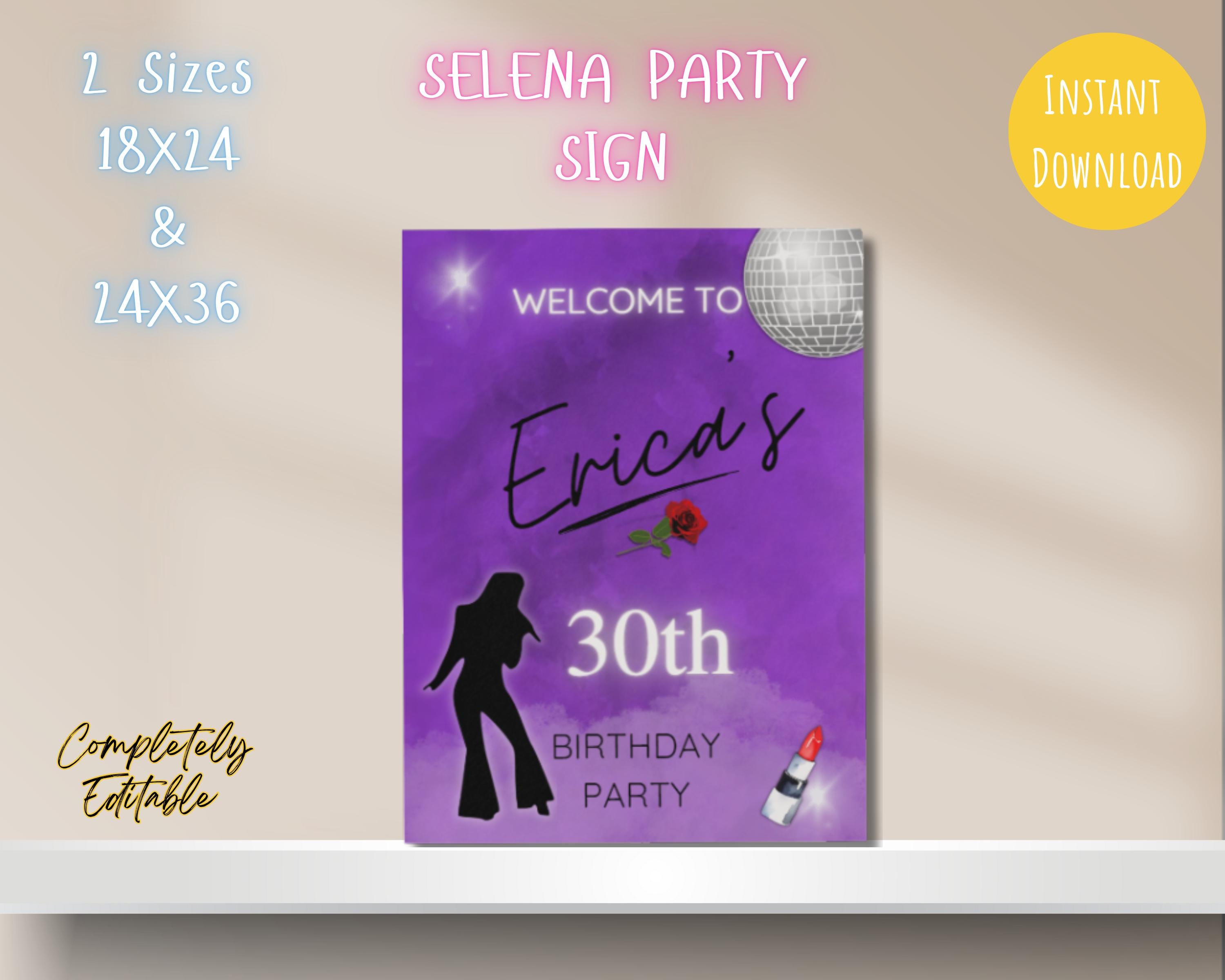 Editable Printable Selena Welcome Sign for Party, Selena Printables ...
