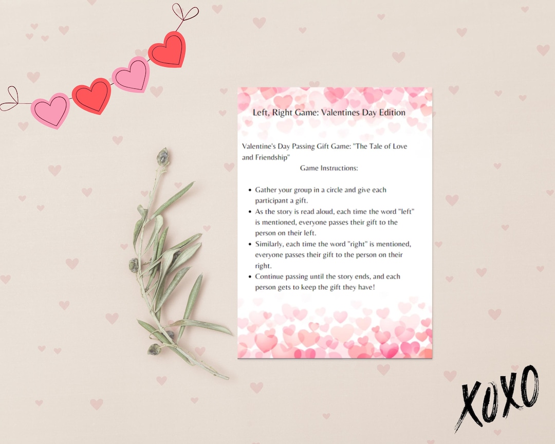 Editable Digital Valentine's Day Gift Exchange Game - Etsy