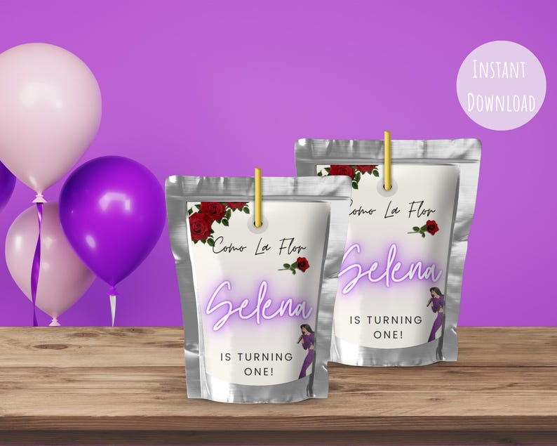 Editable Printable Selena Juice Label, Selena Printables, Selena Party ...