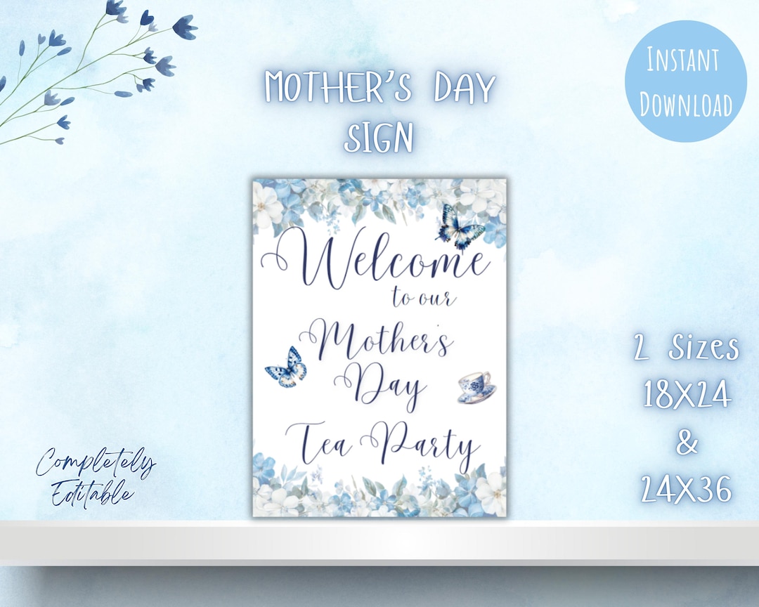 Editable Printable Mother's Day Sign 18x24 & 24x36 - Etsy