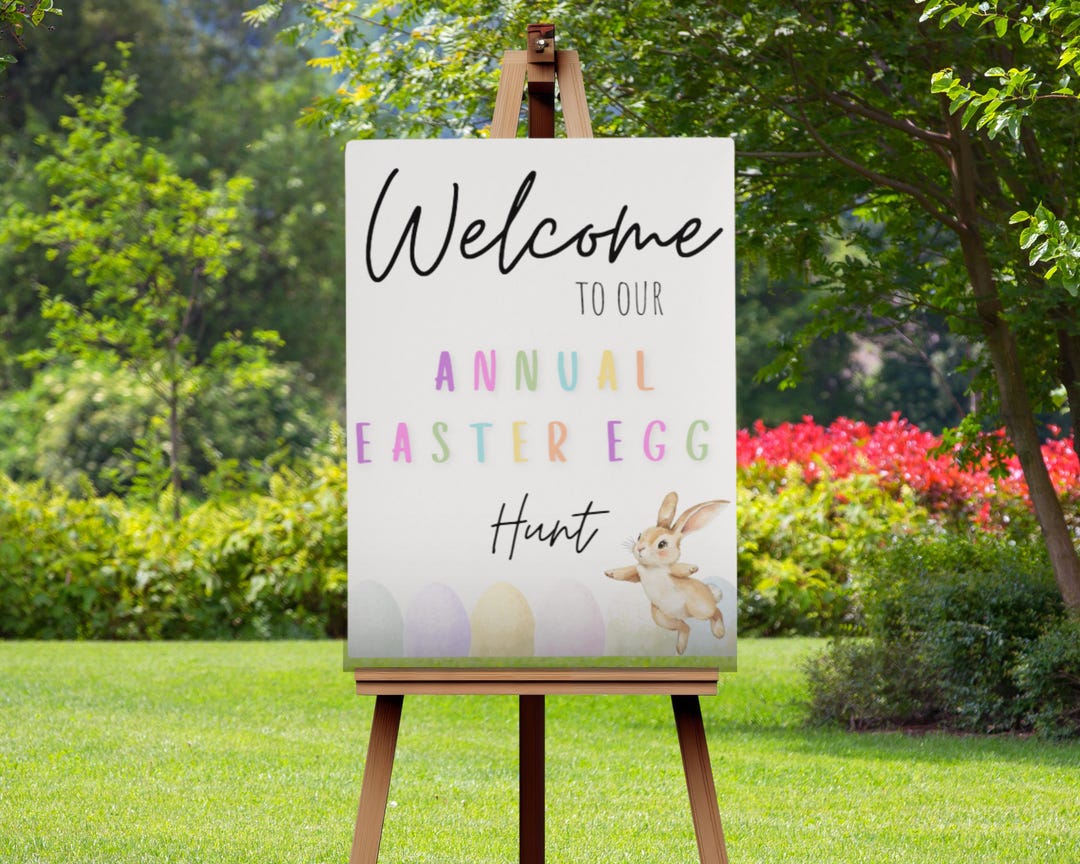 Editable Digital-printable Easter Hunt Sign 18x24 & 24x36 - Etsy